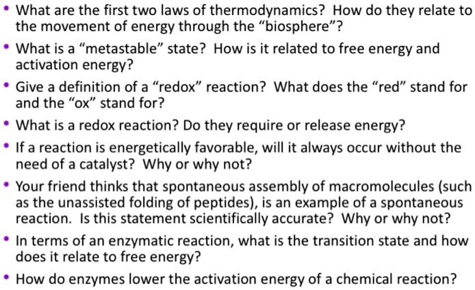 SOLVED: What are the first two laws of thermodynamics? How do they ...