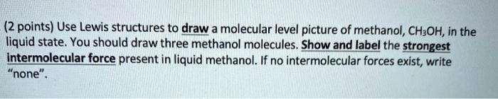 (2 points) Use Lewis structures to draw a molecular level picture of ...