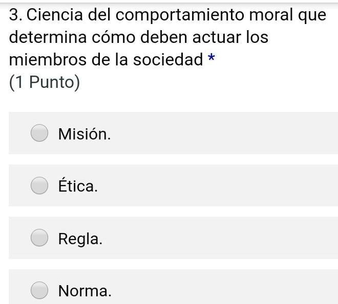 SOLVED: ayuda xf es de formación ética 3. Ciencia del comportamiento ... SOLVED: ayuda xf es de formación ética 3. Ciencia del comportamiento ...