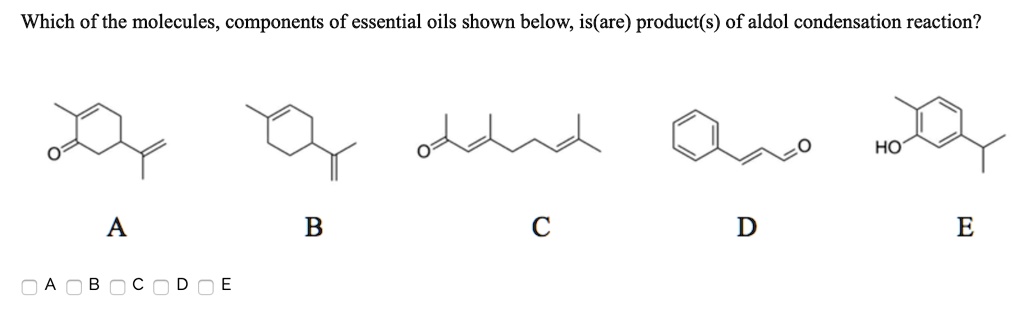 Which of the molecules components of essential oils shown...