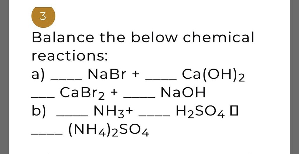 SOLVED: 'SOMEONE HELP ME WITH THIS PROBLEM!!! 3 Balance the below ...