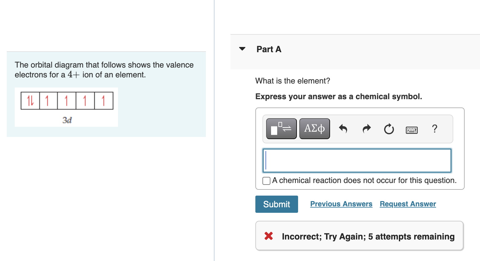 The orbital diagram that follows shows the valence electrons for a 4 ...