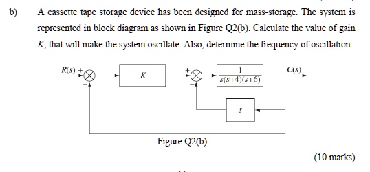SOLVED: A cassette tape storage device has been designed for mass ...