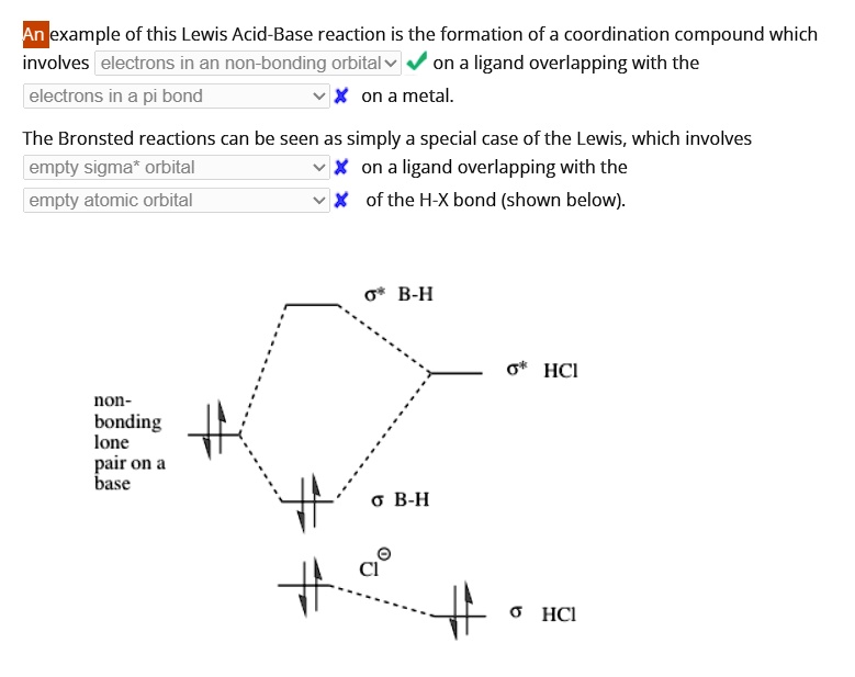 SOLVED: Texts: An example of this Lewis Acid-Base reaction is the ...