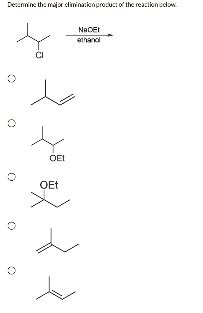 SOLVED: Determine the major elimination product of the reaction below ...