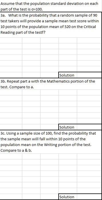 SOLVED: Assume that the population standard deviation on each part of ...