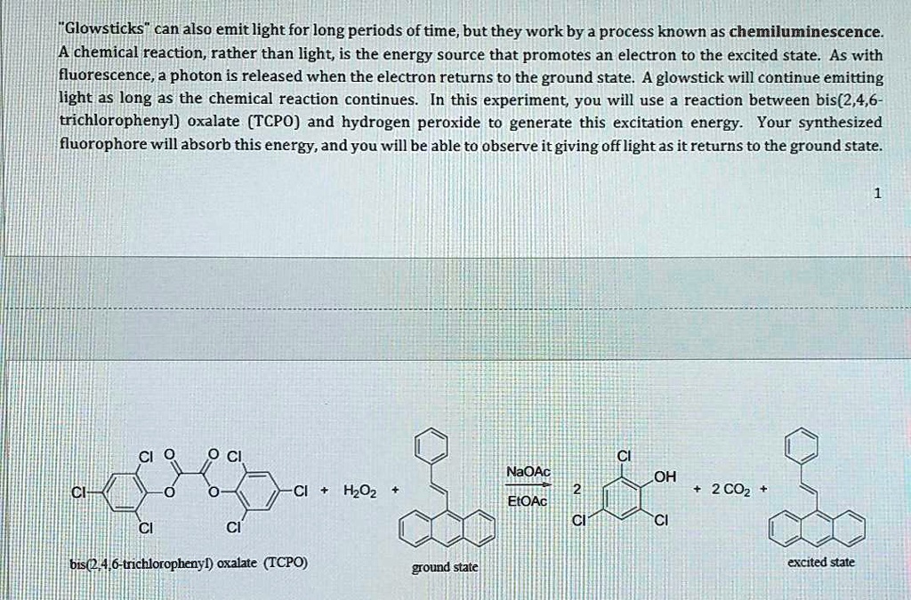 glowsticks can also emitlight for long periods of time but they work by ...