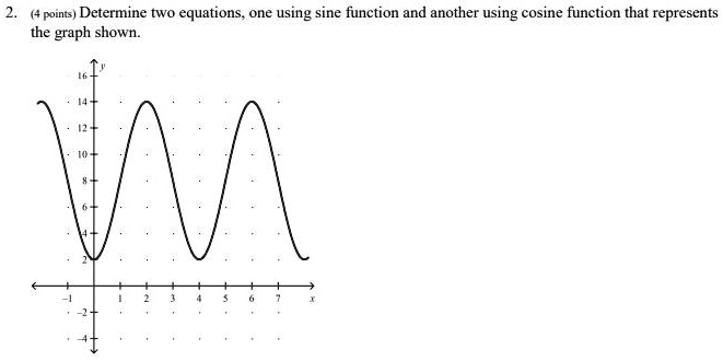 SOLVED: point Determine tWO equations one using sine function and another using cosine function ...