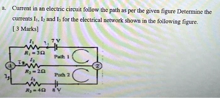 SOLVED: Current in an electric circuit follow the path as per the given ...