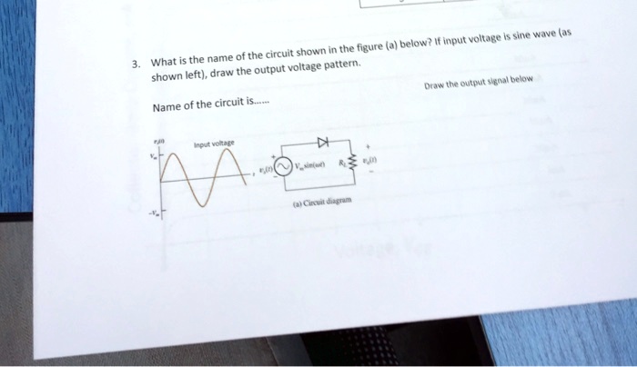 SOLVED: What is the name of the circuit shown in the figure (a) below? If the input voltage is a ...
