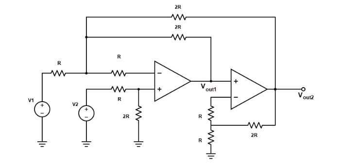 analyze the op amp circuit shown in fig using basic circuit analysis techniques and ideal op amp ...