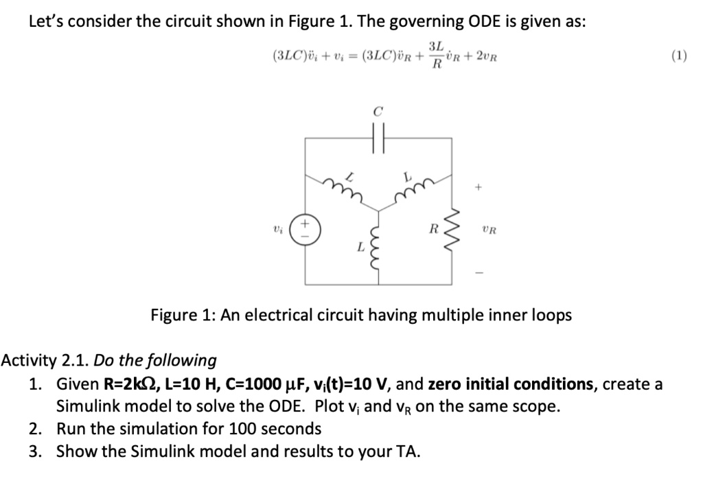 Let's consider the circuit shown in Figure 1. The governing ODE is ...