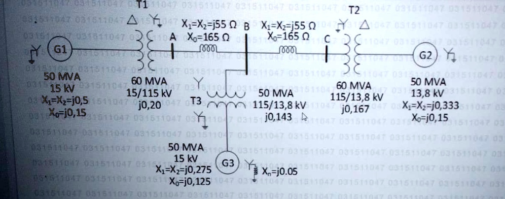 SOLVED: Draw the positive, negative, and zero sequence circuits of the given power system by ...