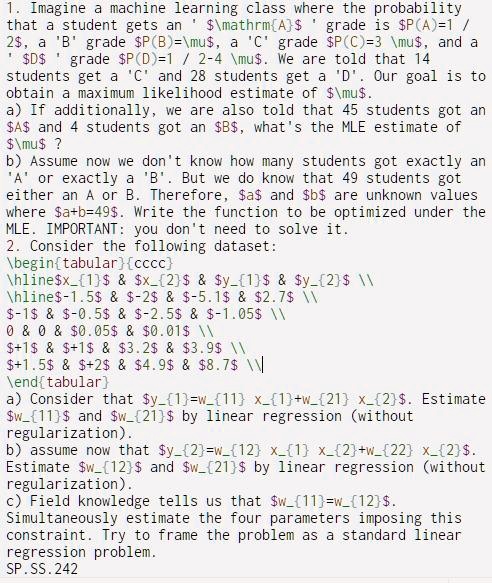 imagine machine learning class where the probability that student gets ...