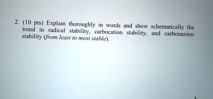 SOLVED: Explain thoroughly in words and show schematically the trend in ...