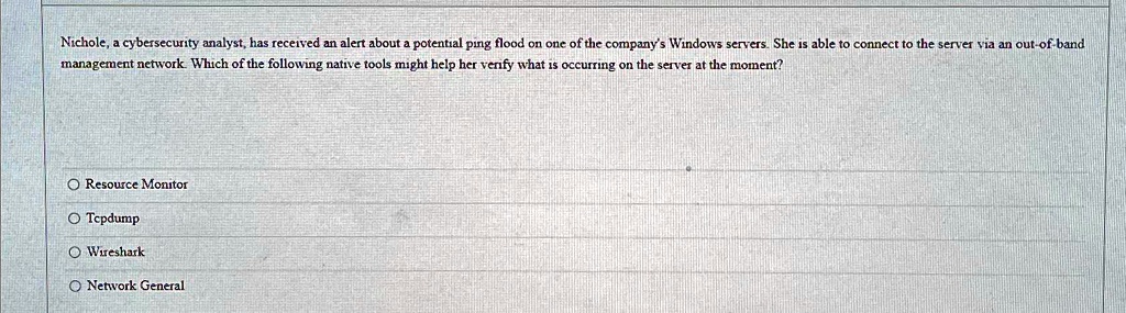 SOLVED: Nichole, a cybersecurity analyst, has received an alert about a ...