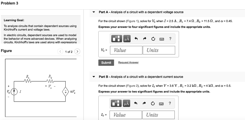 Problem 3 Learning Goal: To analyze circuits that contain dependent sources using Kirchhoff's ...