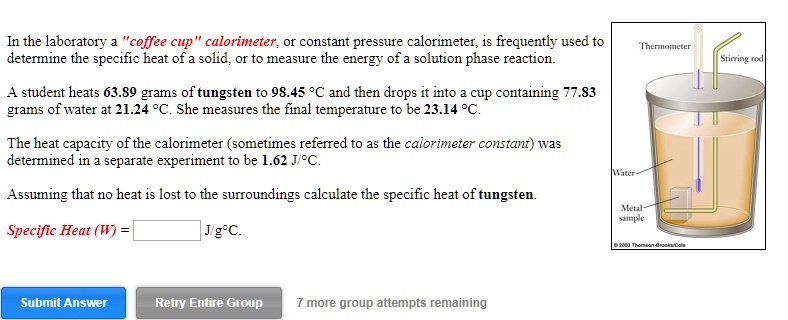 SOLVED: In the laboratory "coffee cup calorimeter; or constant pressure calorimeter; is ...