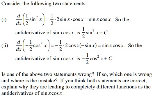 SOLVED: Consider the following two statements: 4(Esin^2x)-3-2sinx= cos ...