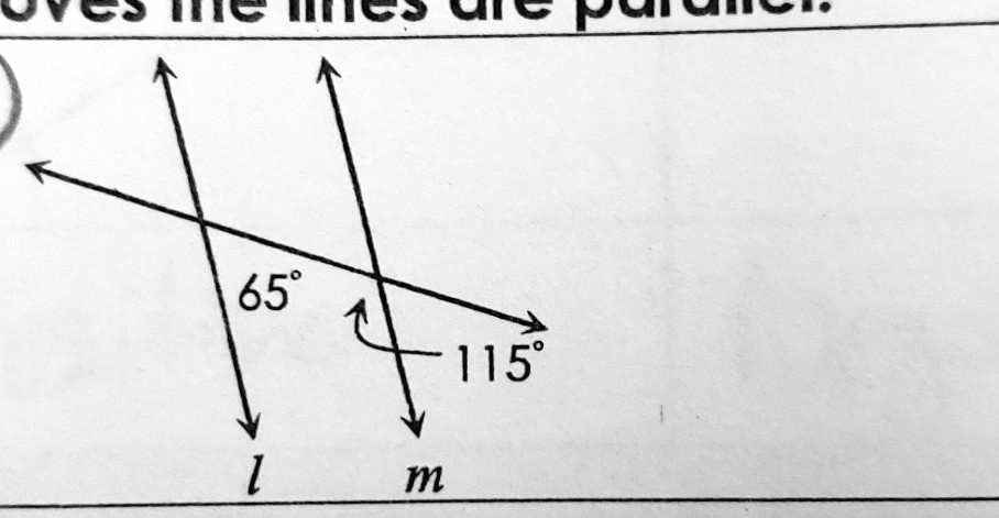 SOLVED: Determine if l || m based on the information given on the ...