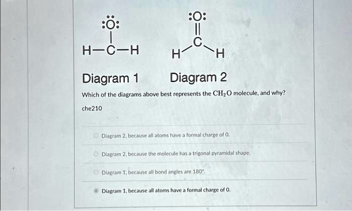 :: H-C-H Diagram 1 :0: H-C-H Diagram 2 Which of the diagrams above best ...