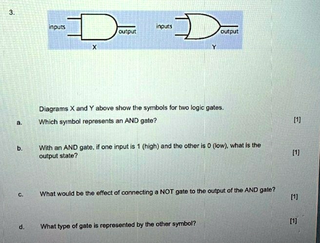 3. inputs inputs output output X Y a. Diagrams X and Y above show the ...