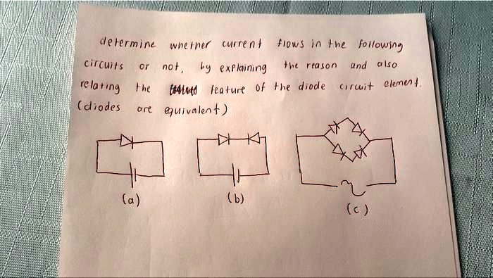 SOLVED: Texts: Determine whether current flows in the following ...