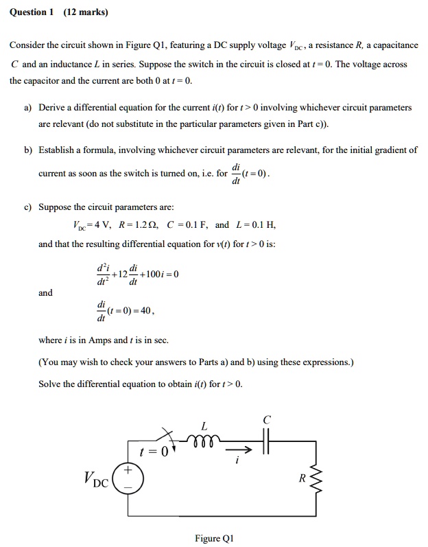 question 112 marks consider the circuit shown in figure q1 featuring a ...