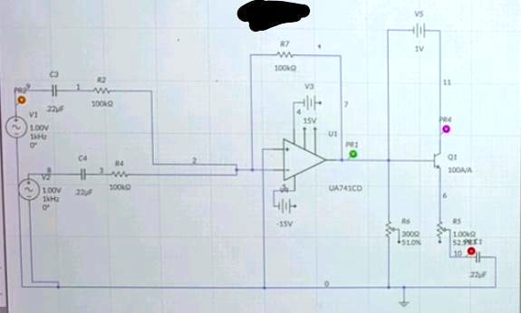 2 C3 R2 100k? 22µF V1 1.00V 1kHz 0° C4 R4 100k? 22µF V2 1.00V 1kHz 0 ...