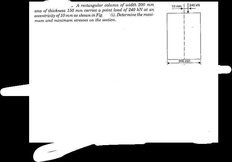 SOLVED: A rectangular column of width 200 mm and of thickness 150 mm ...