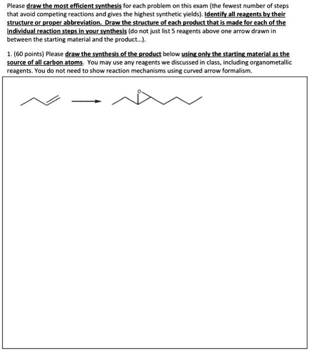 SOLVED: Please draw the most efficient synthesis for each problem on ...