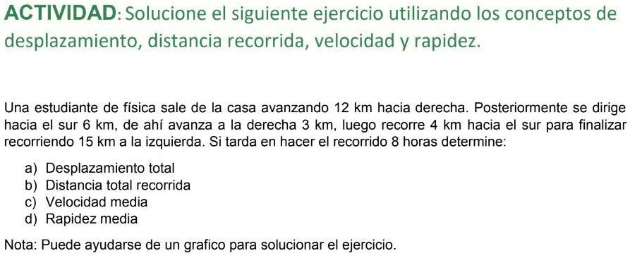 ayuda no entiendo gracias actividad solucione el siguiente ejercicio utilizando los conceptos de ...