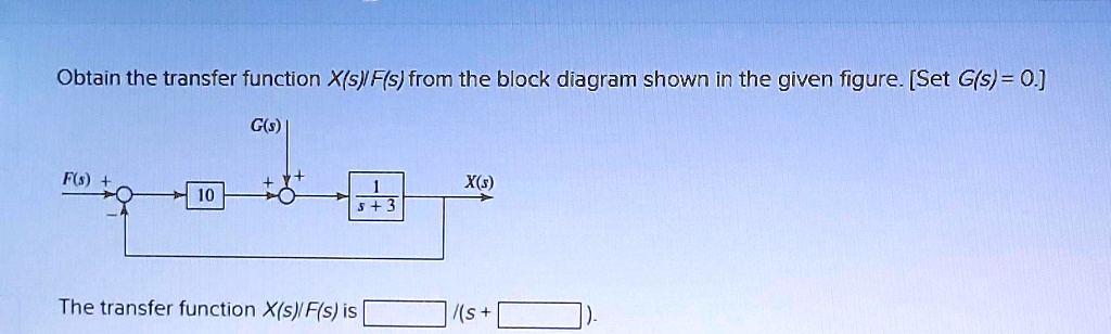 Obtain the transfer function X(s)/F(s) from the block diagram shown in ...
