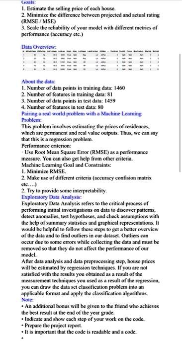 please write housing pricing project in python with using pycharm if ...