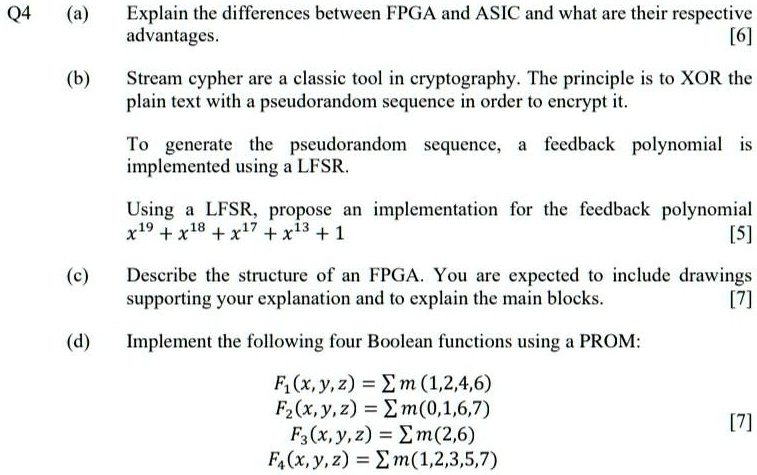 Solved Explain The Differences Between Fpga And Asic And What Are 0582