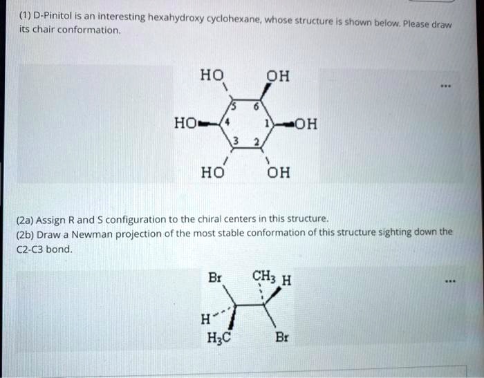 (1) D-Pinitol is an interesting hexahydroxy cyclohexane, whose structure is shown below. Please ...