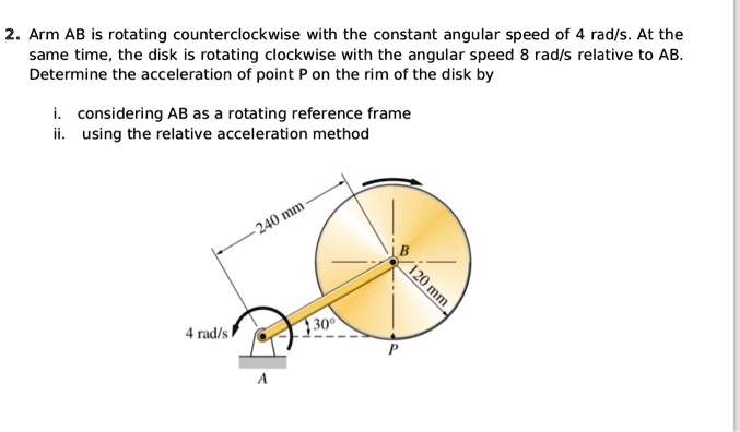 Solved Arm Ab Is Rotating Counterclockwise With A Constant Angular 5051
