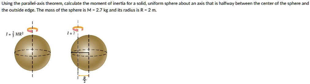 Using the parallel-axis theorem, calculate the moment of inertia for a ...