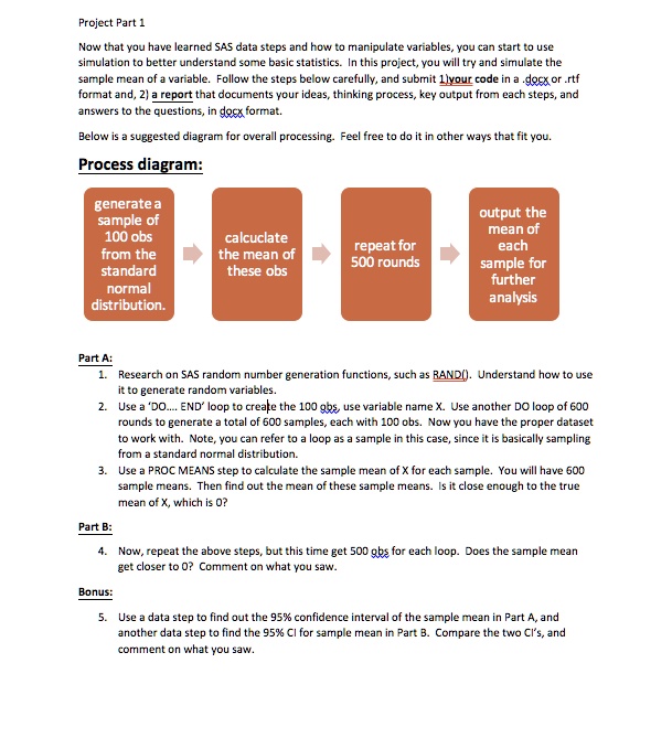 SOLVED: This is in SAS Project Part 1 Now that you have learned SAS data steps and how to ...