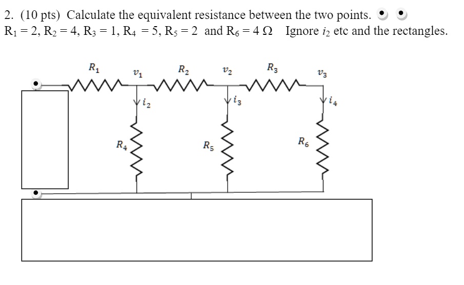 SOLVED: Calculate the equivalent resistance between the two points. Ri ...