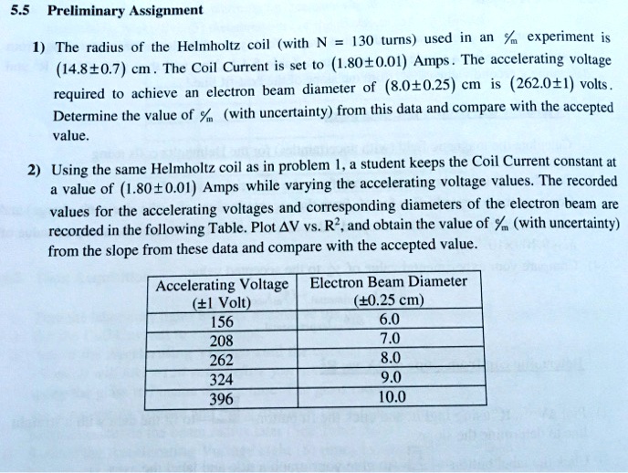 SOLVED: 53 Preliminary Assignment Helmholtz coil (with 130 turns) used ...