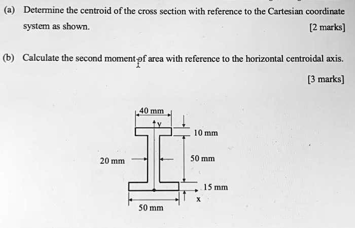 SOLVED: a Determine the centroid of the cross section with reference to ...