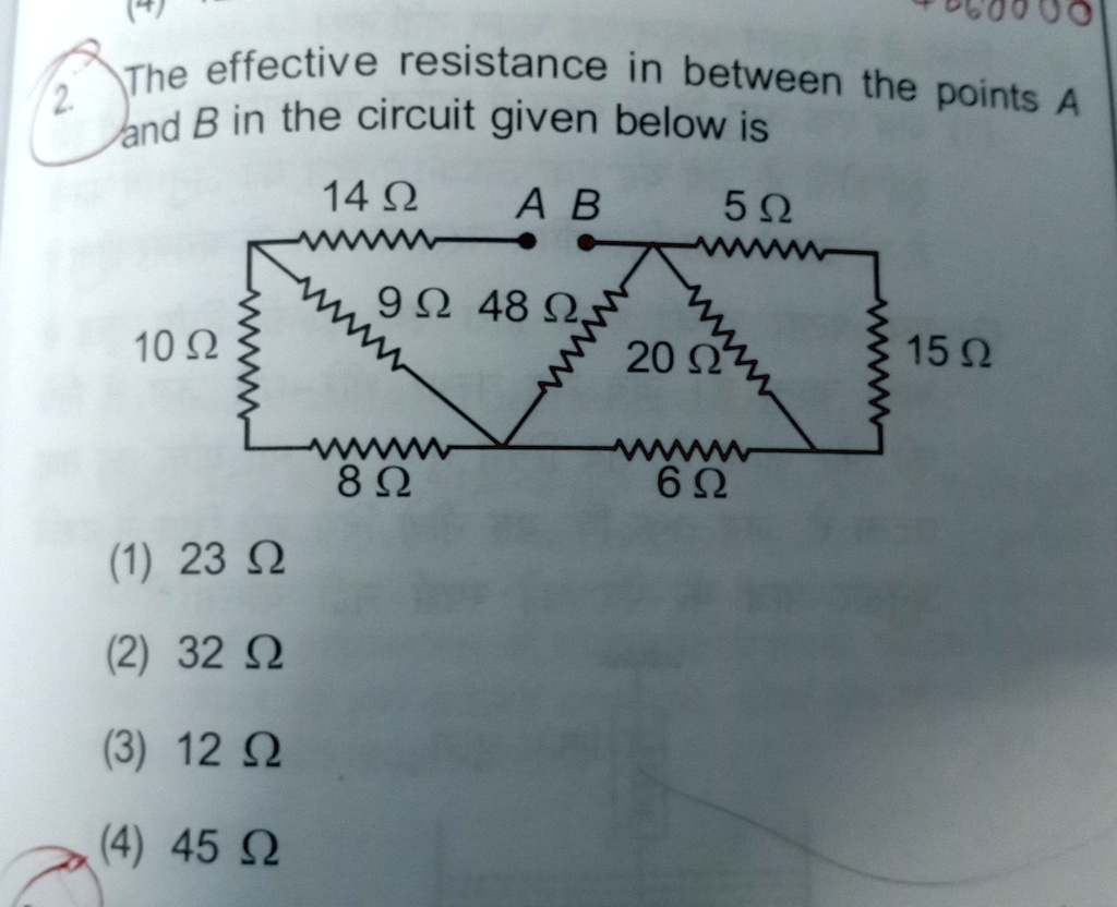 SOLVED: 'Calculate the effective resistance between A and B,,,