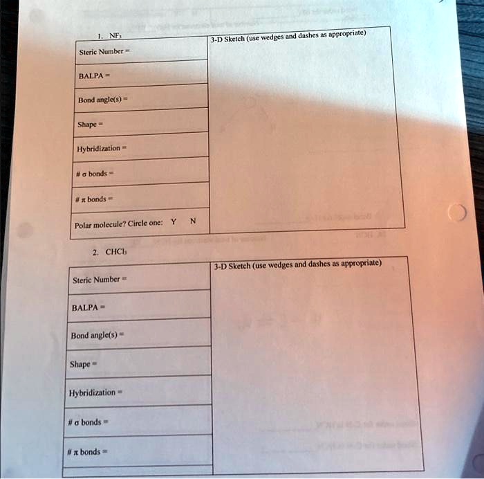 1 nf3 steric number balpa bond angles shape hybridization of bonds of ...