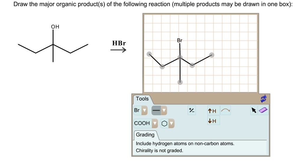SOLVED: Draw the major organic product(s) of the following reaction ...