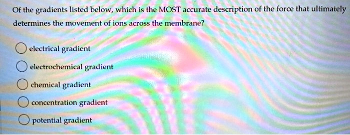 SOLVED: Of the gradients listed below which is the MOST accurate ...