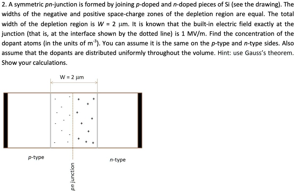 2. A symmetric pn-junction is formed by joining p-doped and n-doped ...