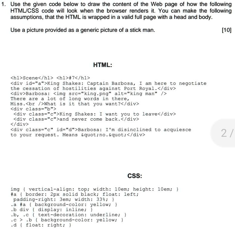 SOLVED: Use Visual Studio Code Use the given code below to draw the ...