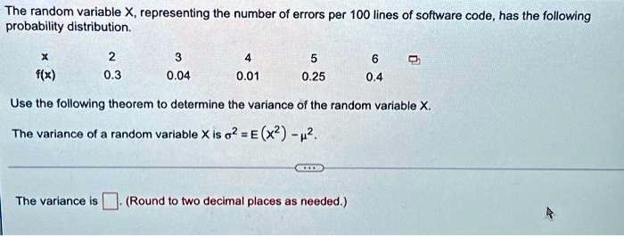 Solved The Random Variable X Representing The Number Of Errors Per 100 Lines Of Software Code 5350