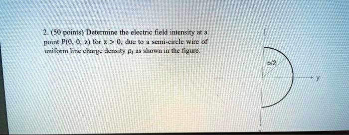 SOLVED: 2. (50 points) Determine the electric field intensity a point ...